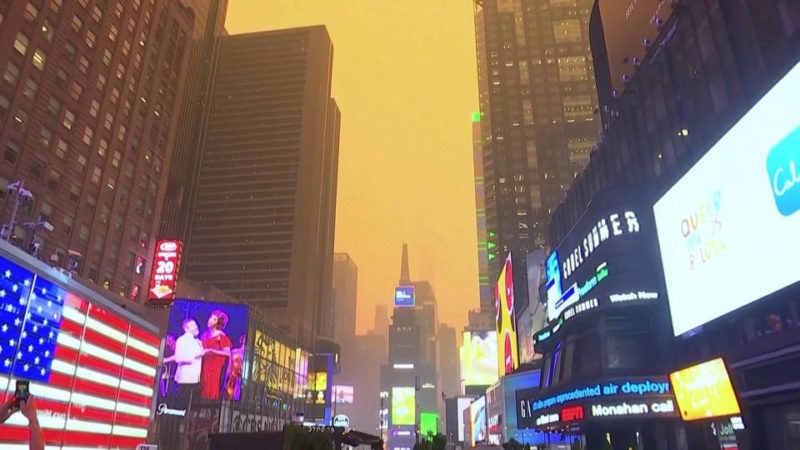 Wildfire Smoke Shrouds Huge Swaths Of North America Turns New York