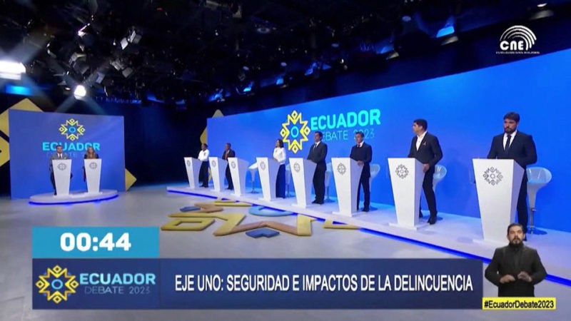 Ecuador Presidential Debate Proceeds With Empty Podium For Slain Anti